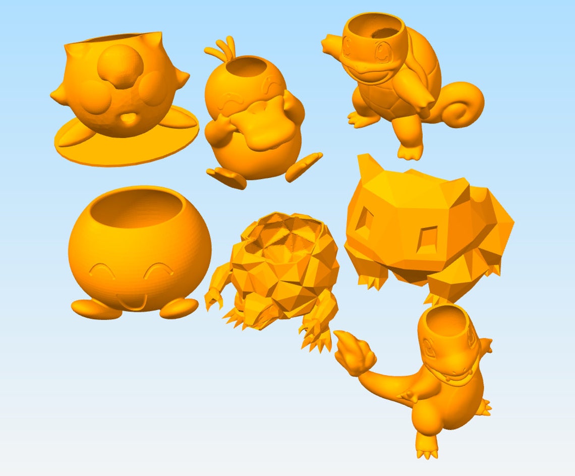 Pokemon Planter Stl File Pokemon Flower Pot Stl File for 3d - Etsy UK