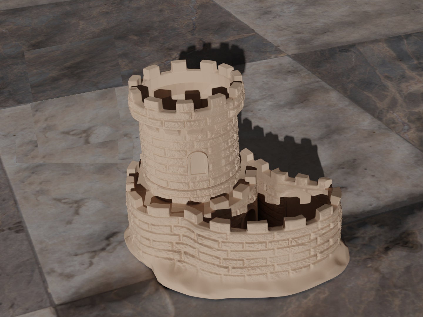 Brick Tower Planterpot Stl File, Tower Flowerpot Stl File, for 3d ...