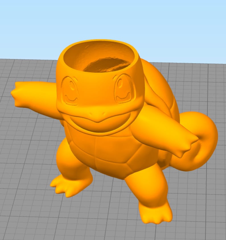 Squirtle Flower Pot Stl File, Squirtle Pokemon Planter Pot Stl ...