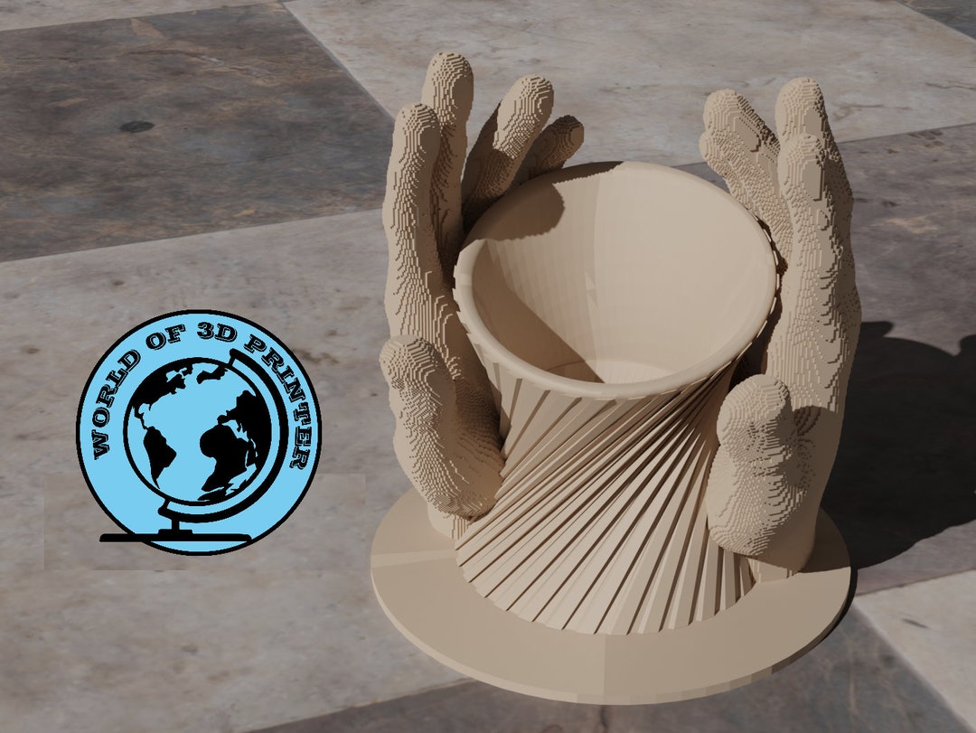 Handful Planterpot Stl File, Flowerpot Stl File, for 3d Printers Vase ...