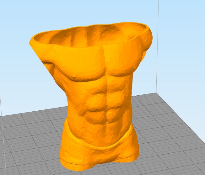 Male Body Flower Pot Stl, Planter Pot 3D Printable Model, Human Body ...