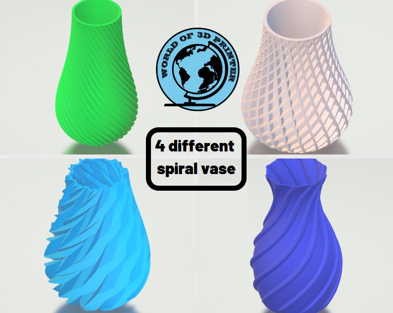 Spiral Planter Stl File, Spiral Flower Pot Stl File, for 3d Printers ...