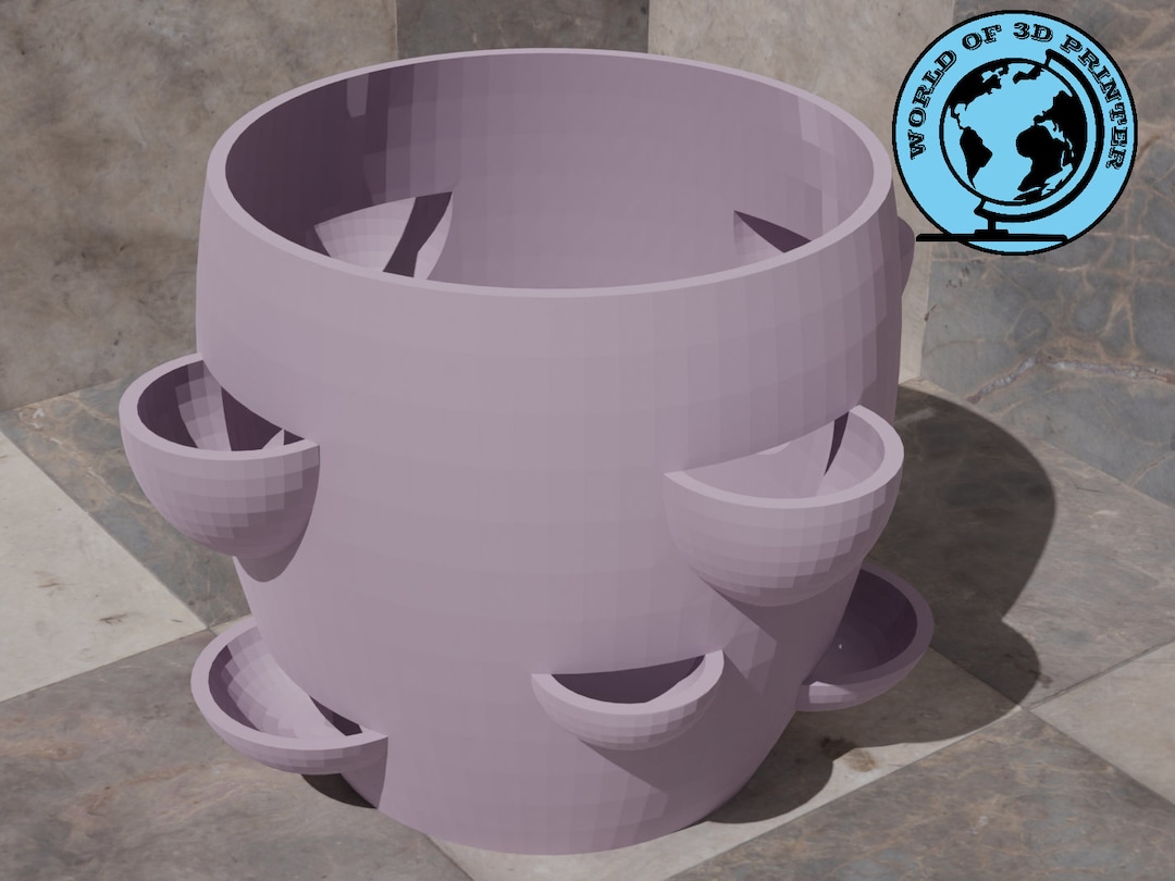 Planterpot Stl File, Flowerpot Stl File, for 3d Printers Printable Pot ...