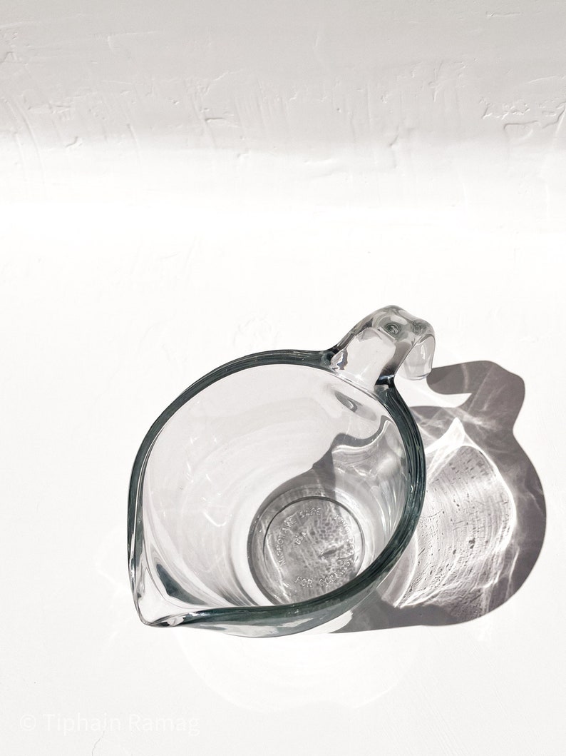 1980s Vintage Small Glass Baking Pitcher. Great as a Syrup Pourer or ...