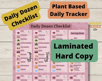 UPDATED! 7 Day Daily Dozen Checklist Laminated Hard Copy - Etsy
