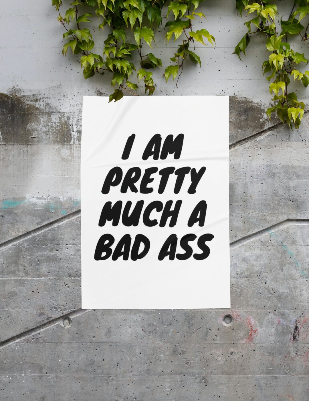 Gym Wall Art. I Am Pretty Much a Bad Ass - Etsy