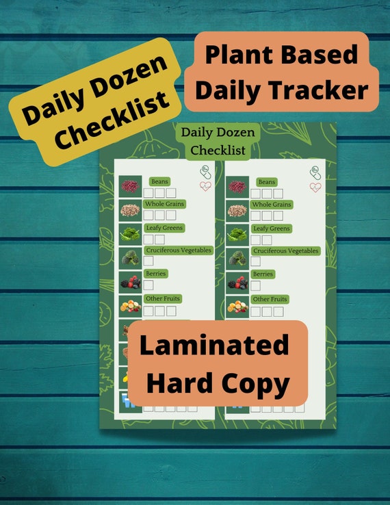 Daily Dozen Checklist Laminated Hard Copy - Etsy