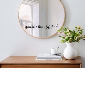 Positive Affirmation Mirror Decal. Pick Your Design and Color. Custom ...