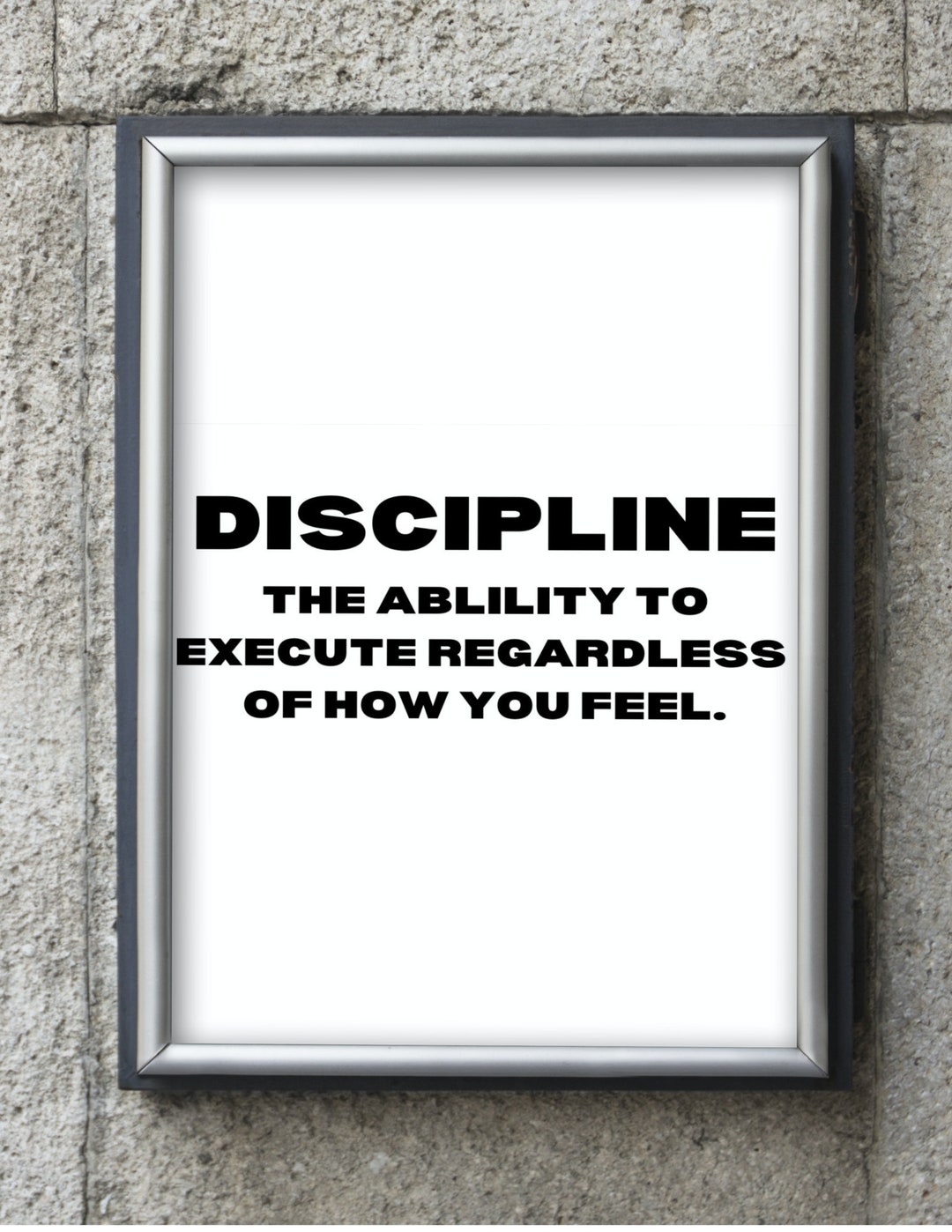 Gym Wall Art Decal. Discipline - Etsy