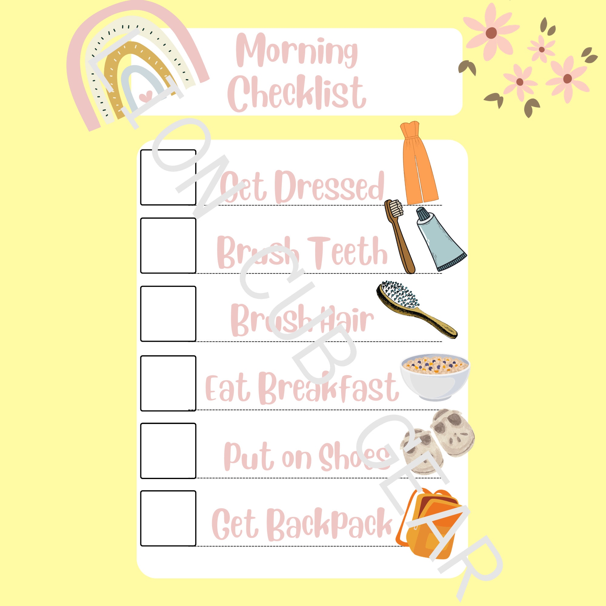 Checklist for Kids - Etsy