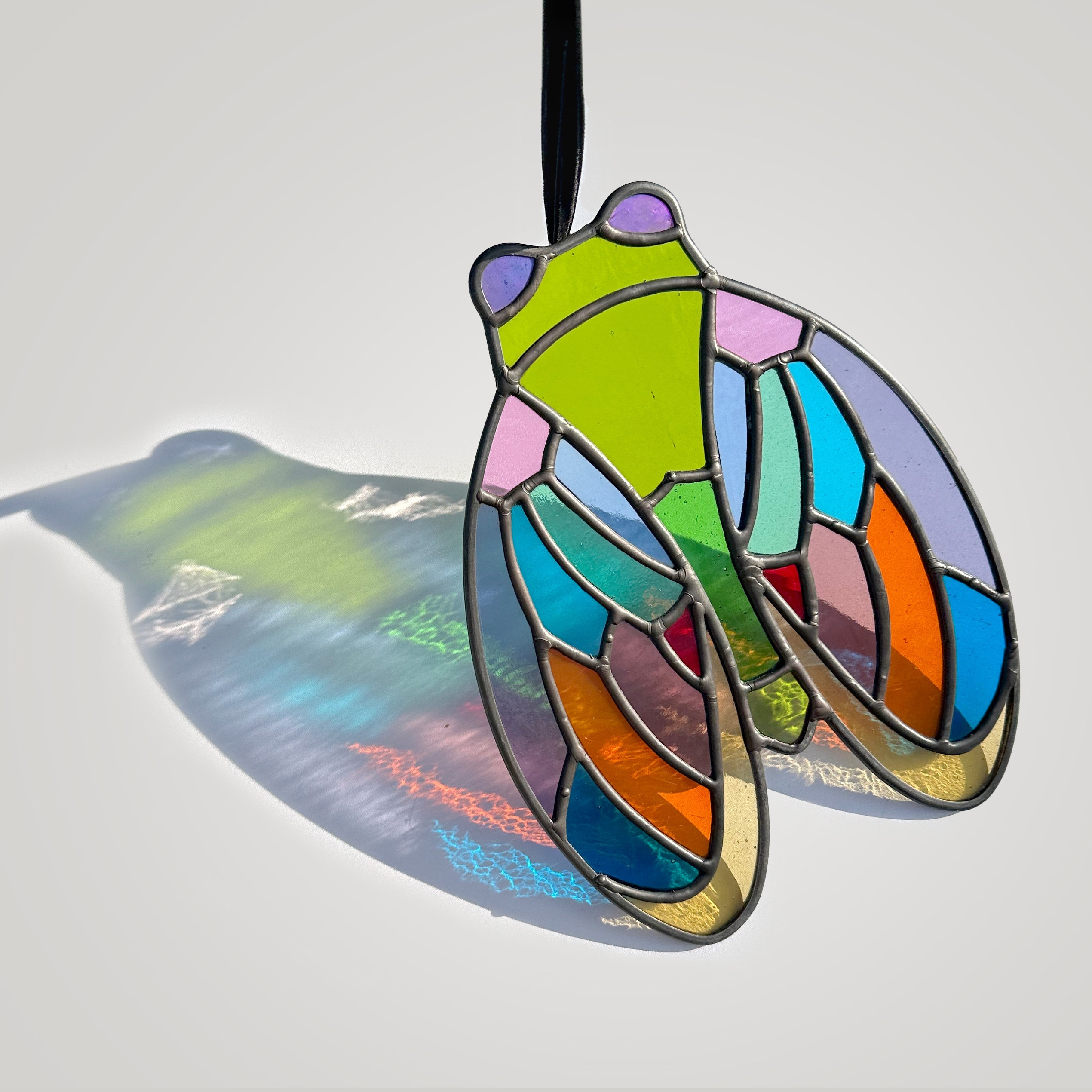 Pattern Cicada for Stained Glass PERSONAL Suncatcher Wing Insect ...