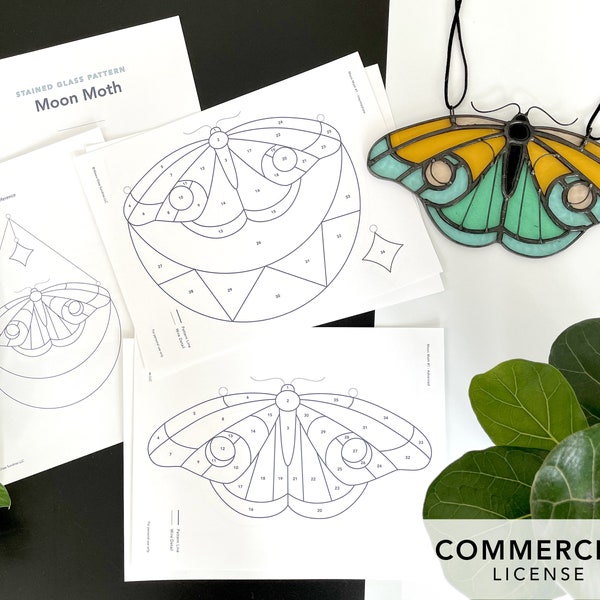 Stained Glass Moth - Etsy