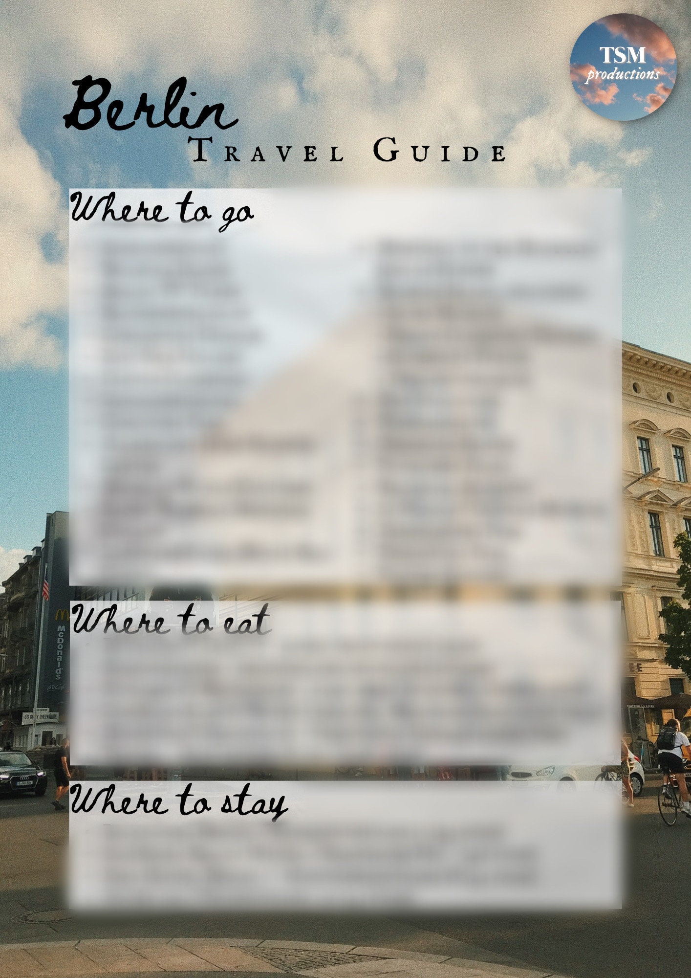 Berlin, Germany Travel Guide Printable // Budget City Break Itinerary ...