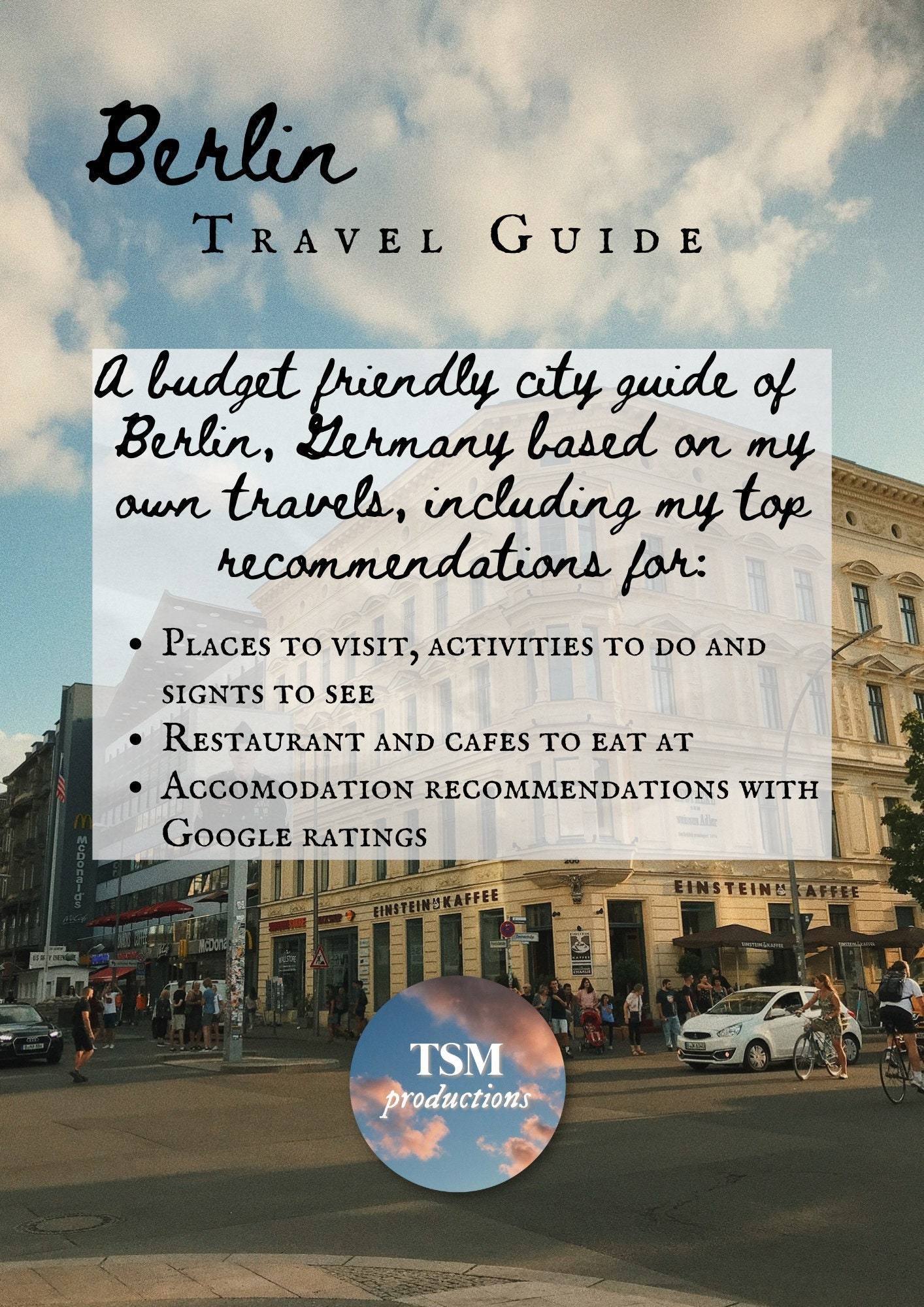 Berlin, Germany Travel Guide Printable // Budget City Break Itinerary ...