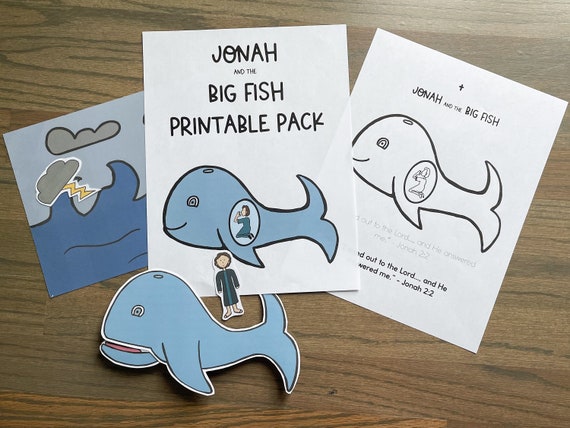 Jonah and the Big Fish Activity Printable Pack - Etsy