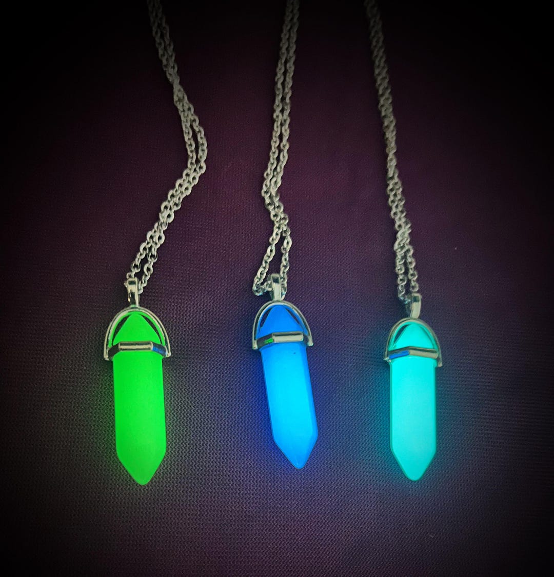 Glow in the Dark Crystal Necklace - Etsy