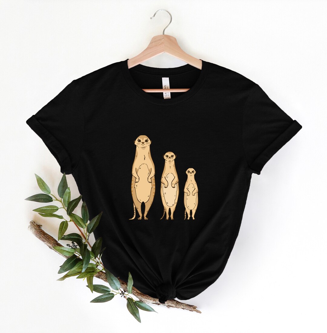 Meerkat Family Shirt, Cute Animal Graphic T Shirt, Family Shirt, Animal ...