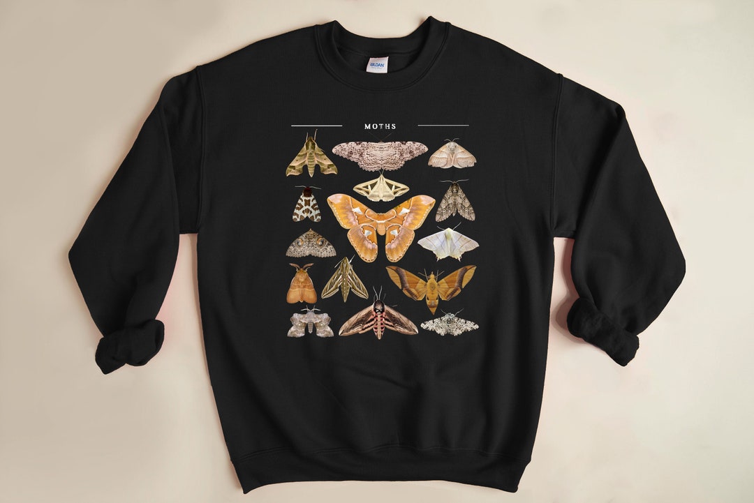 Moth Sweatshirt, Cottagecore Shirt, Bug Sweat, Aesthetic Sweat, Insect ...