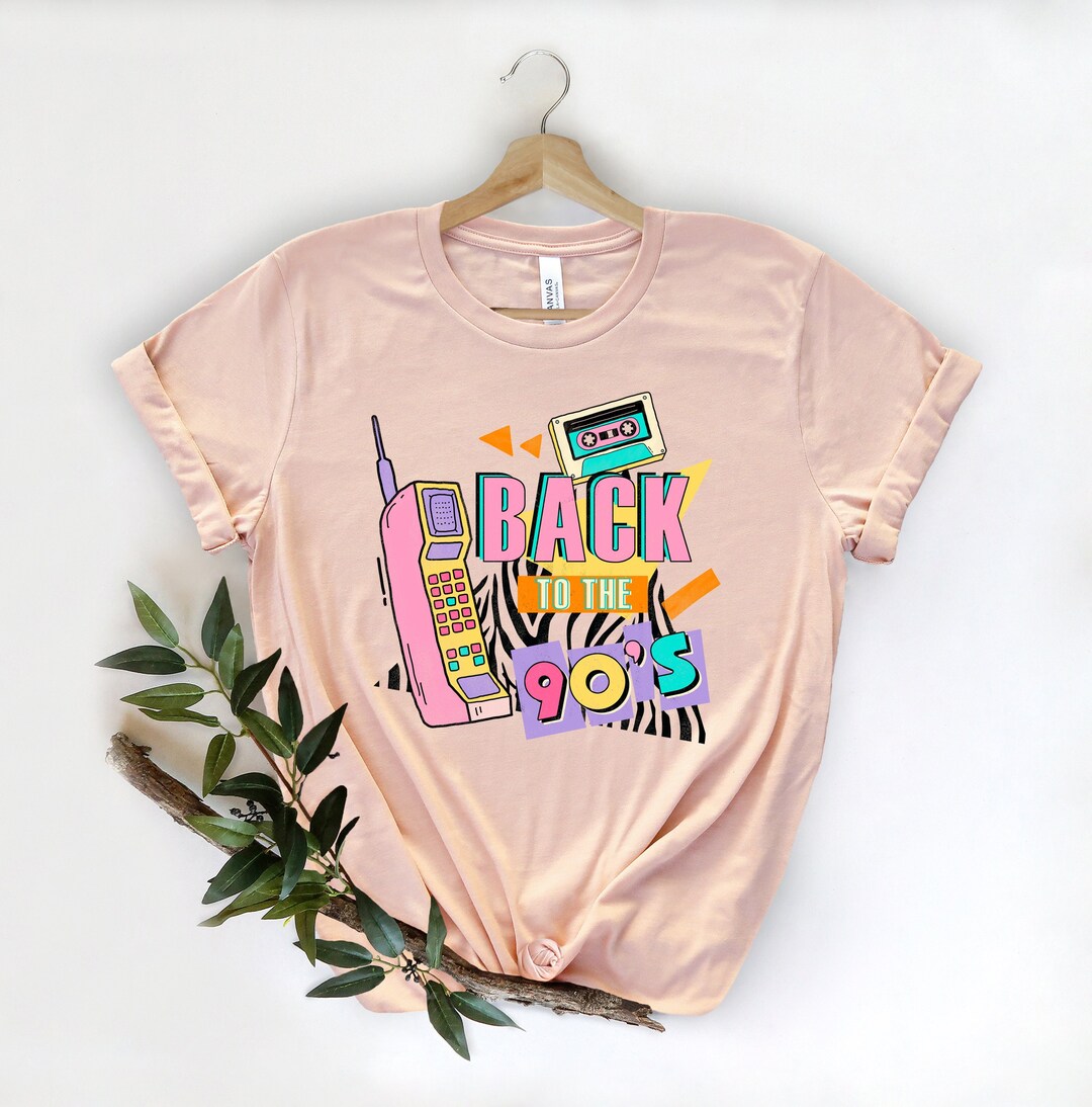 Vintage Back to 90s T-shirt, Womens Graphic Tee, Retro Nostalgia 90s ...
