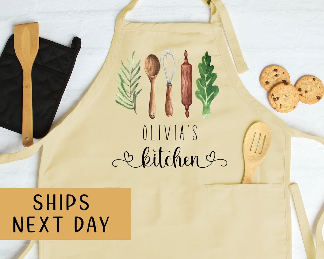 Personalized Apron for Women, Custom Mother's Day Gift, Kitchen Apron ...