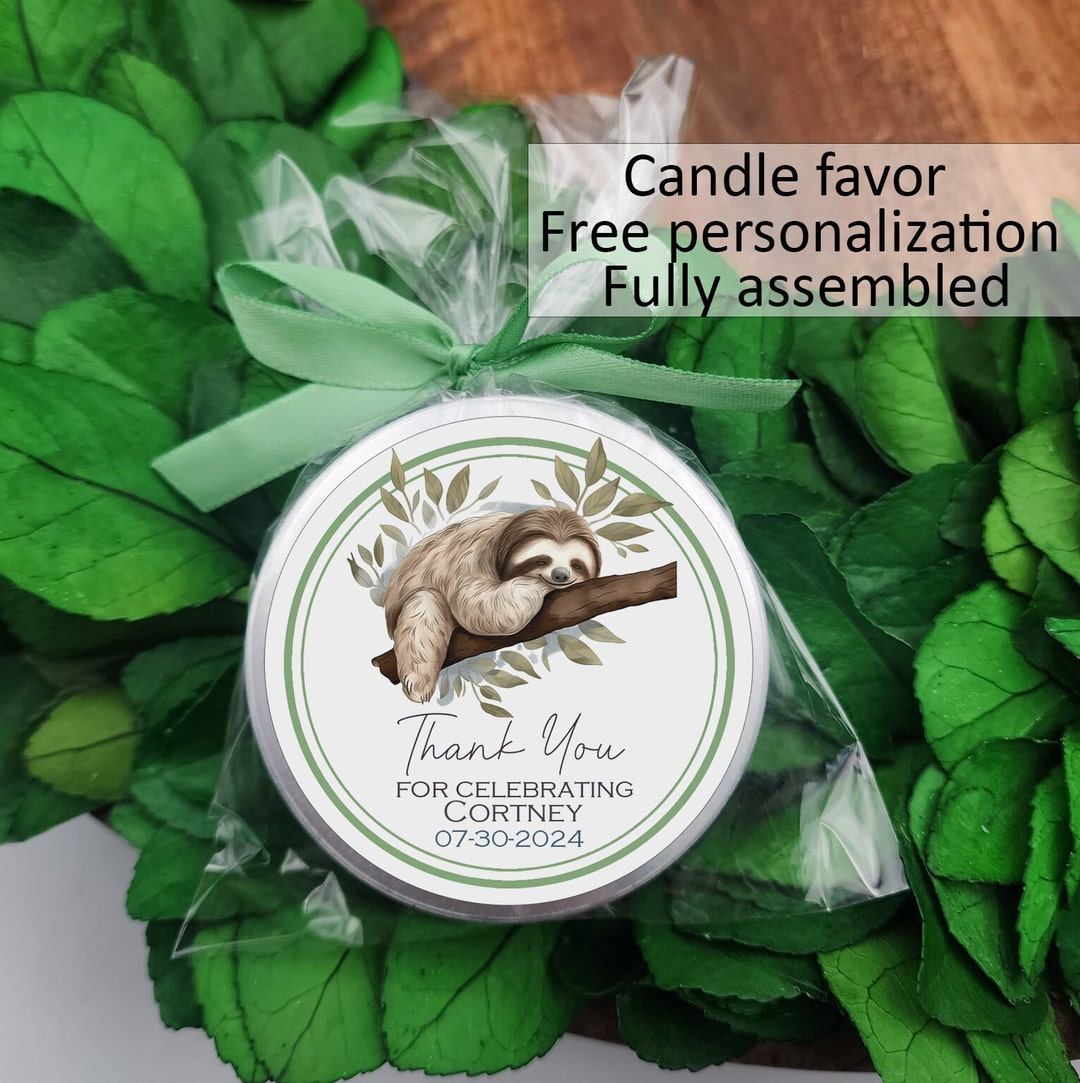 Sloth Baby Shower Favors Sloth Shower Sloth Birthday Sloth Themed Sloth ...