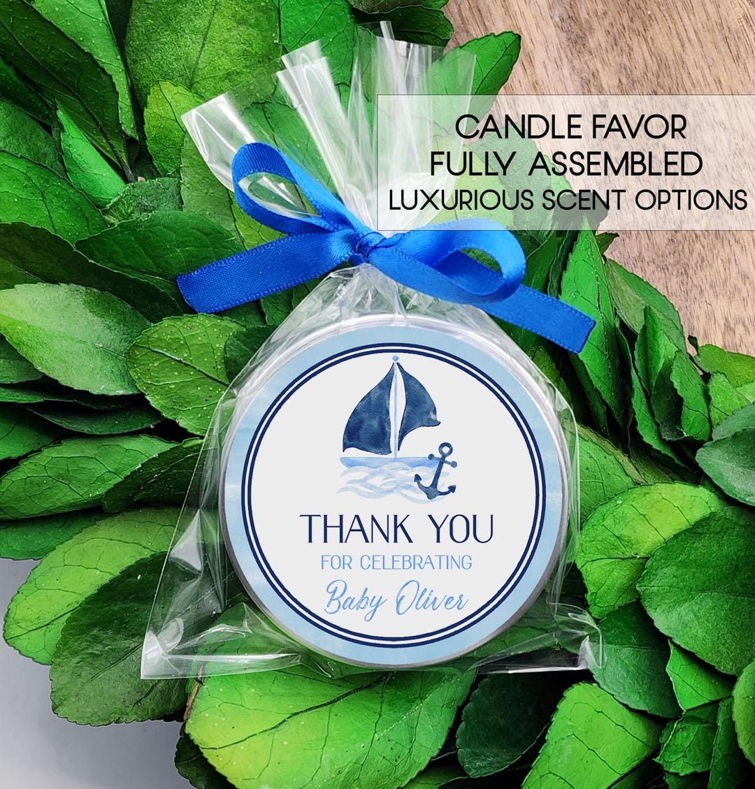 Nautical Baby Shower Favors Naitical Party Favors Nautical Candle Favor ...
