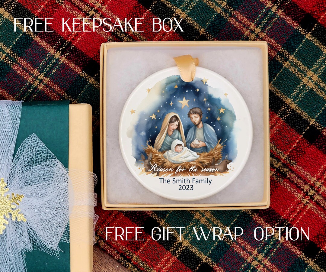 Nativity Ornament - Nativity Scene Ornament - Religious Ornament - Baby ...