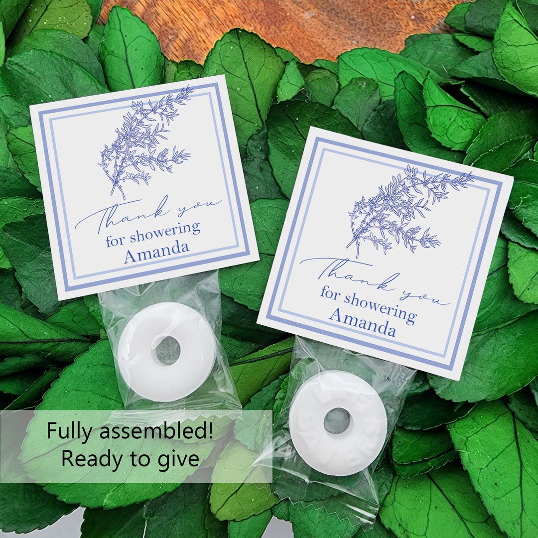 Personalized Mints - Something Blue Bridal Shower - Bridal Shower Mints ...
