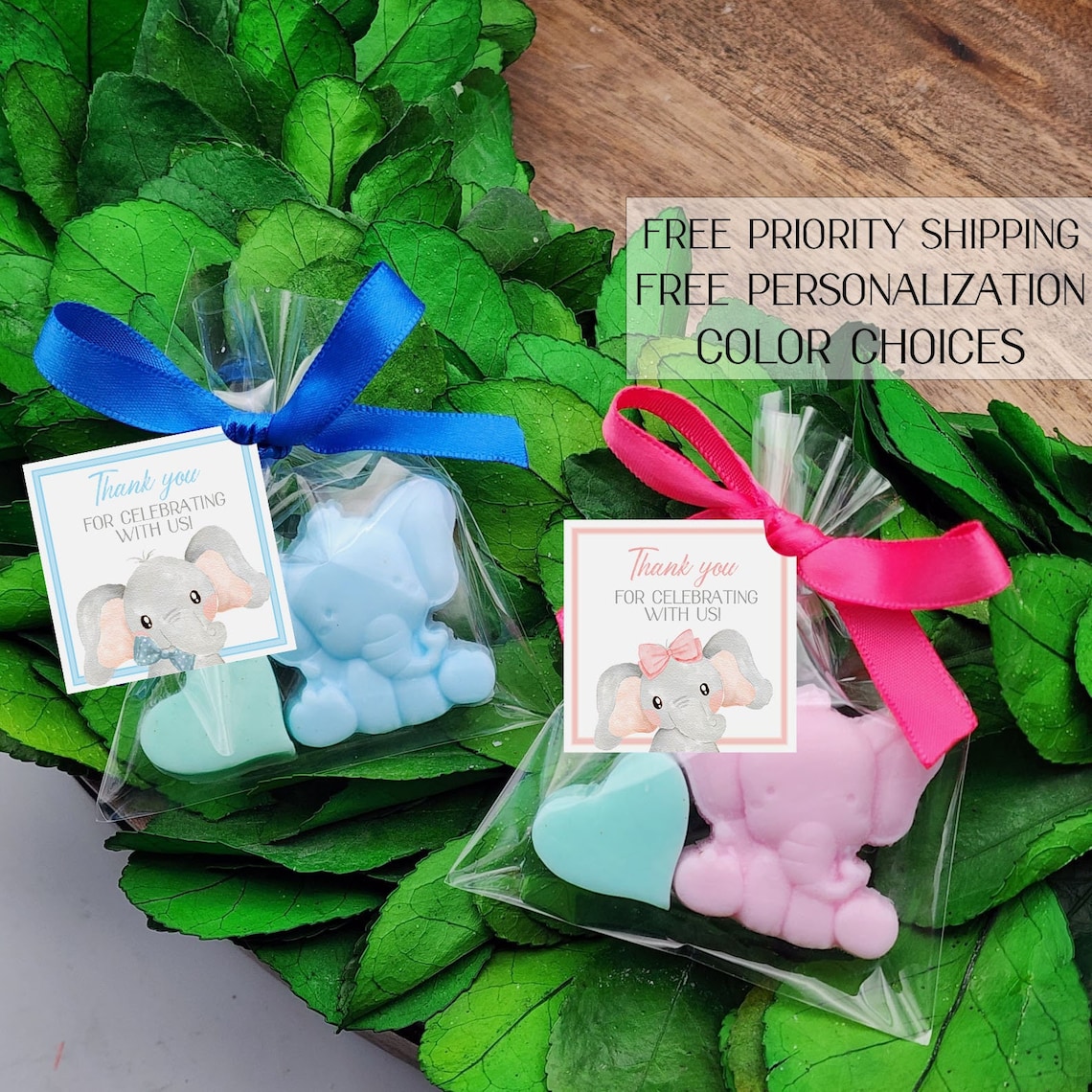 Baby Elephant Shower Favors Pink Elephant Favors Little - Etsy