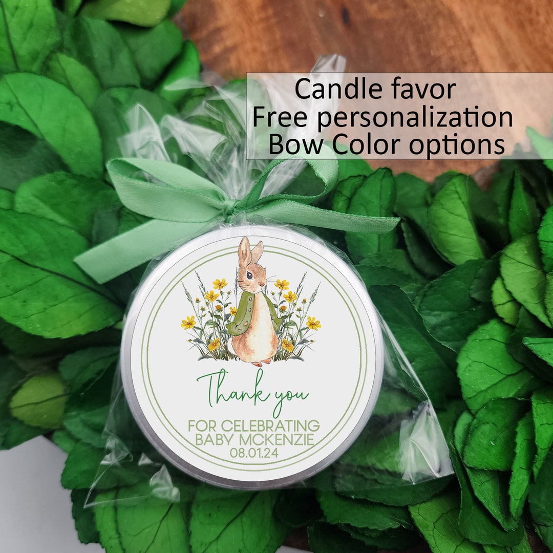 Gender Neutral Peter Rabbit Baby Shower Favors Green Peter Rabbit ...