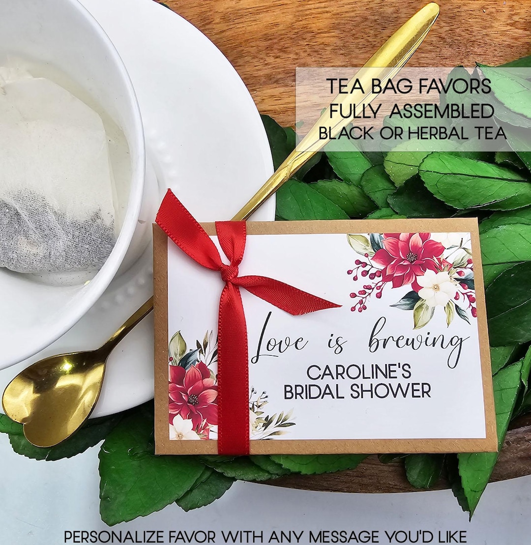 Christmas Tea Party Favors - Christmas Bridal Shower - Holiday Tea ...