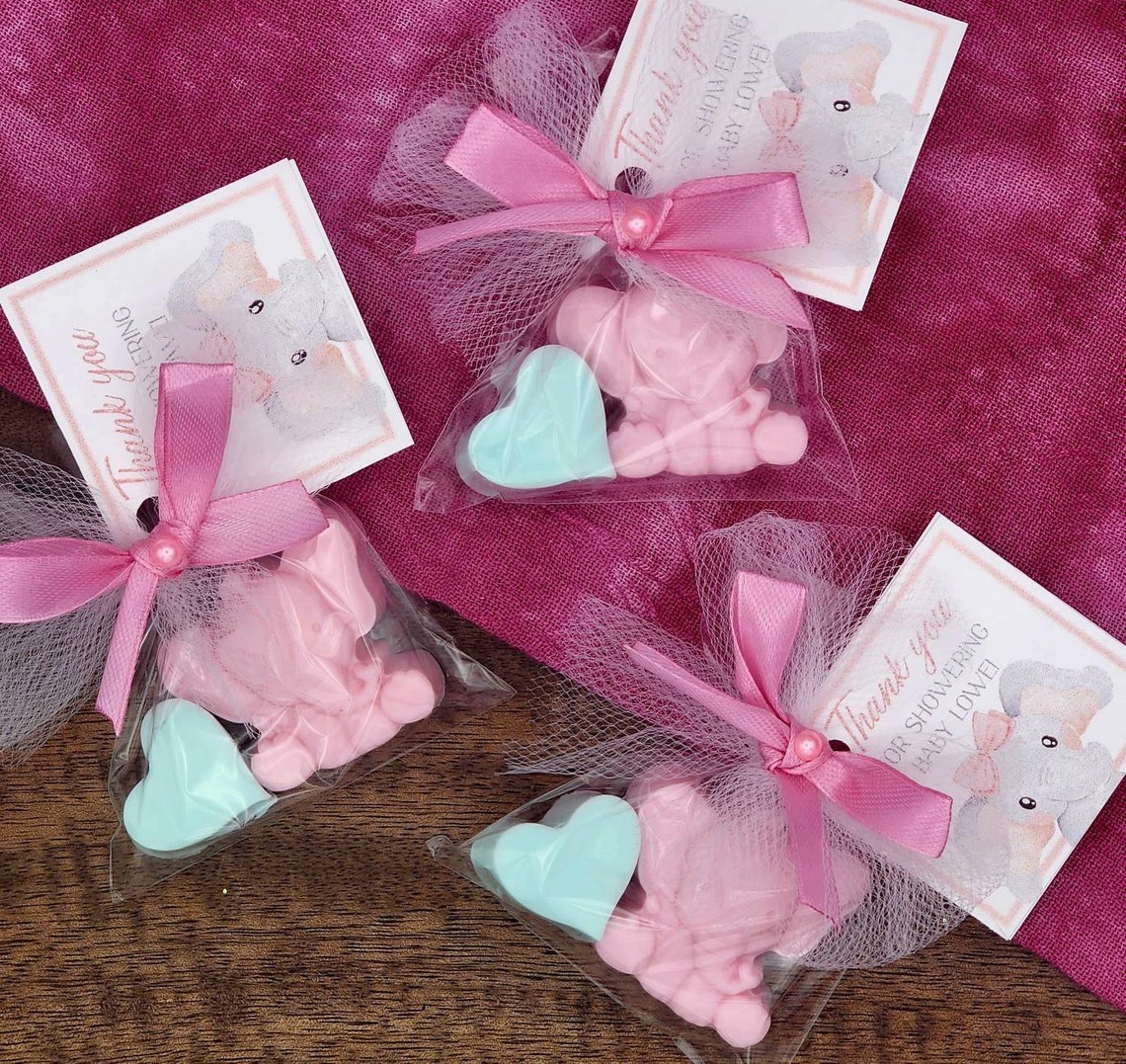 Baby Elephant Shower Favors Pink Elephant Favors Little - Etsy