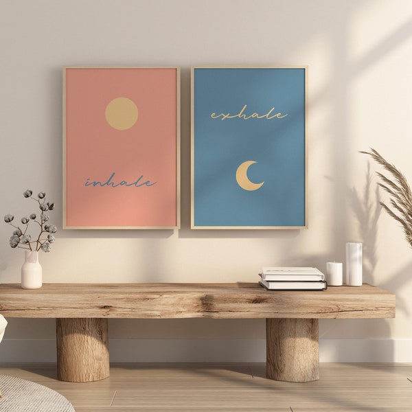 Inhale Exhale Poster Digital - Etsy