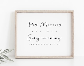 His Mercies Are New Every Morning Digital Art Print Watercolor ...