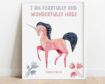 Fearfully and Wonderfully Made Psalm 139:14 PRINTABLE - Etsy