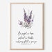 Printable Lavender Flowers and Scripture Art From Acts 4:12 - Etsy