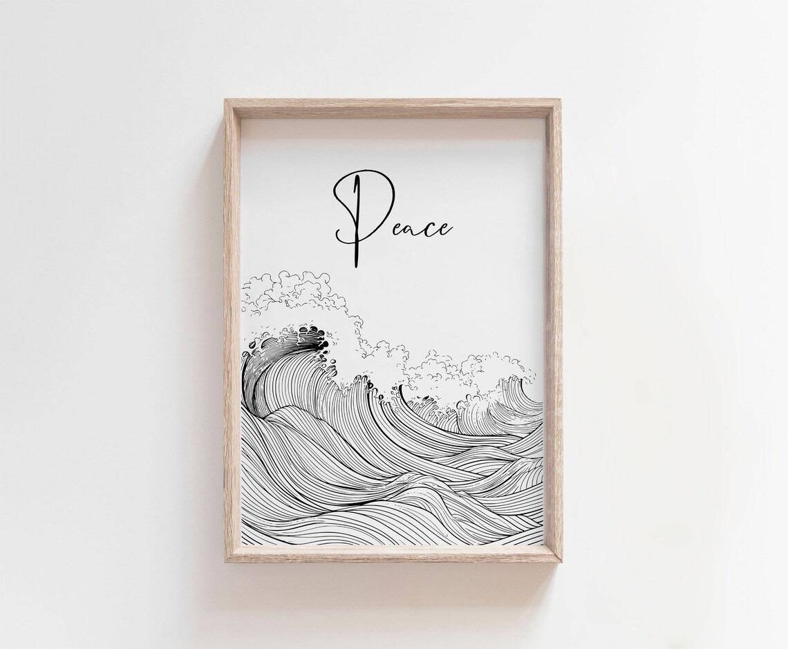 Set of 3 Peace Be Still Printable Wall Art Posters - Etsy