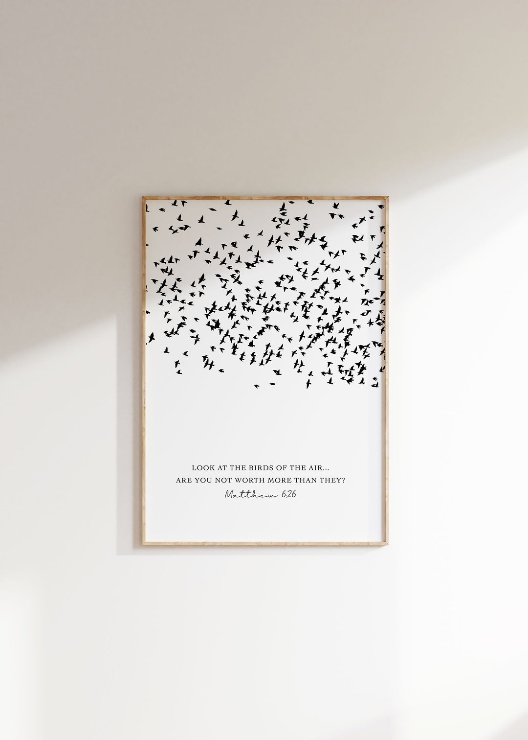 Bible Verse Printable Wall Art Matthew 6:26 Look at the Birds ...