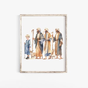 Nativity Scene Gallery Wall Art Set of 6 Printable Posters, Religious ...