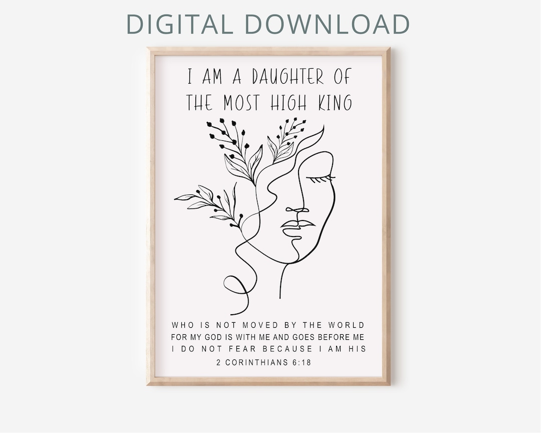 Bible Verse Printable Wall Art Positive Affirmation, Christian Faith ...