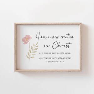 New Creation 2 Corinthians 5:17 - Modern Minimalist Print - Etsy