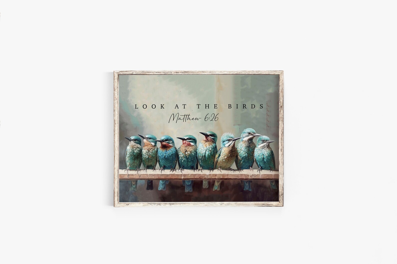 Look at the Birds - Matthew 6:26 - Bible Verse Wall Art - GG310 - Etsy