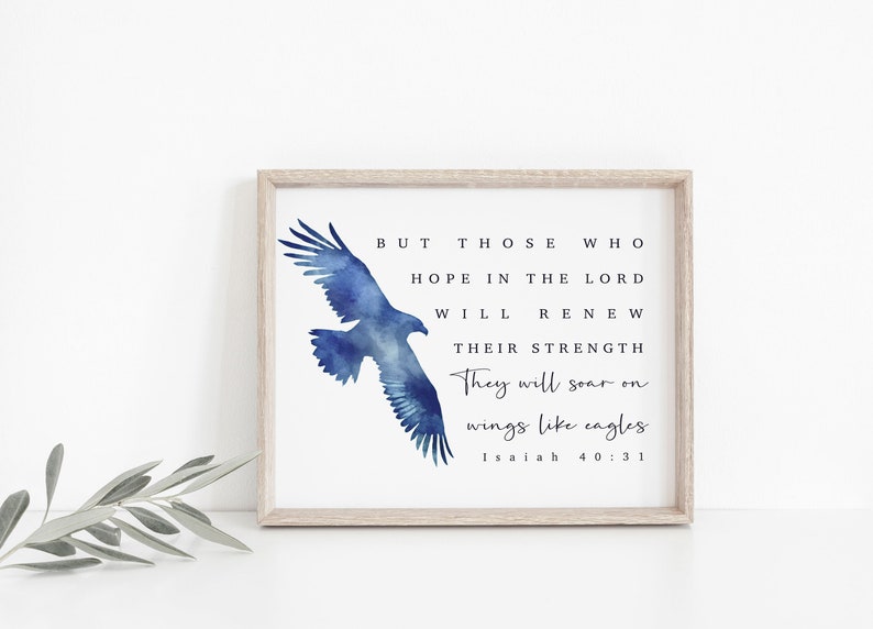 Those Who Hope in the Lord Will Renew Their Strength Modern Minimalist ...