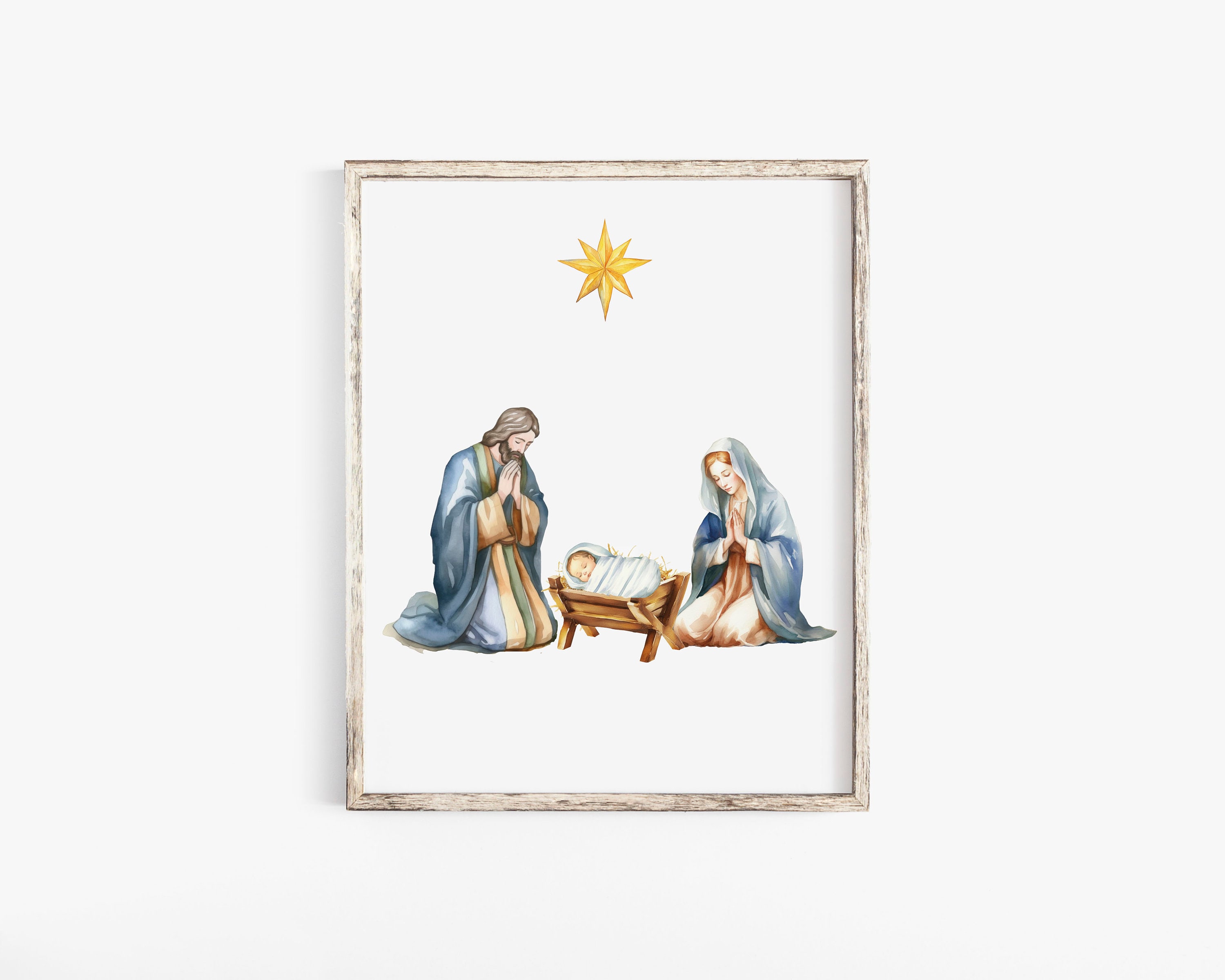 Nativity Scene Gallery Wall Art Set of 6 Printable Posters - Etsy