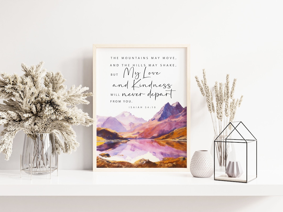 Bible Verse Poster - Purple Mountains Landscape - GG258 - Etsy