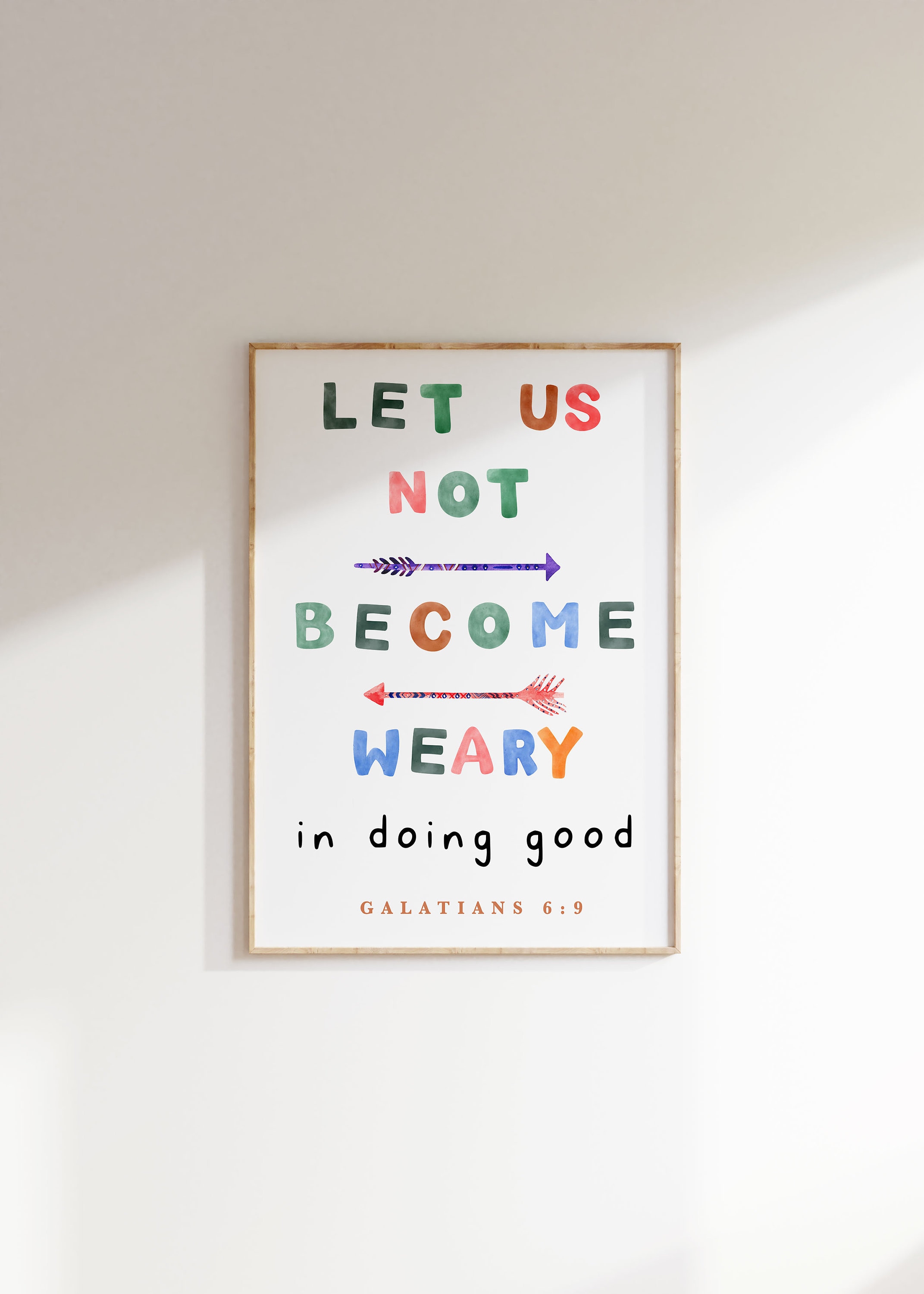 Encouraging Christian Poster for Kids - Let Us Not Become Weary in ...