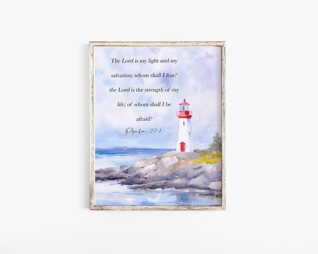 The Lord is the Light of My Life Psalm 27:1 Bible Verse Print - GG302 ...