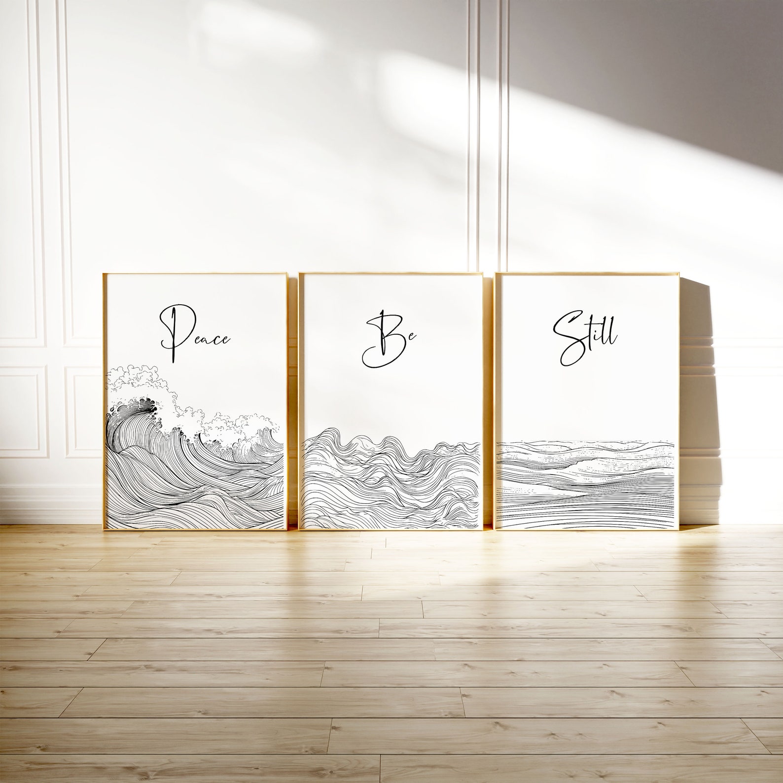 Set of 3 Peace Be Still Printable Wall Art Posters - Etsy