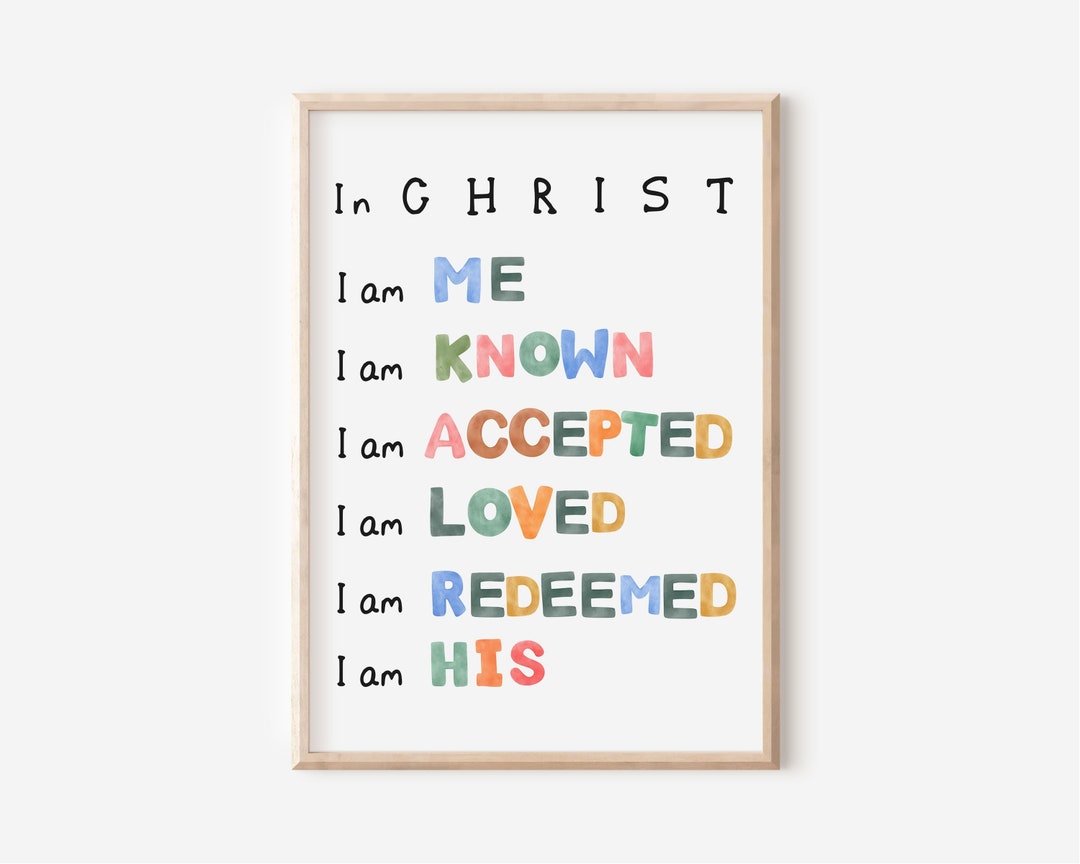 I Am Known, Accepted, and Loved" - A Digital Christian Watercolor ...