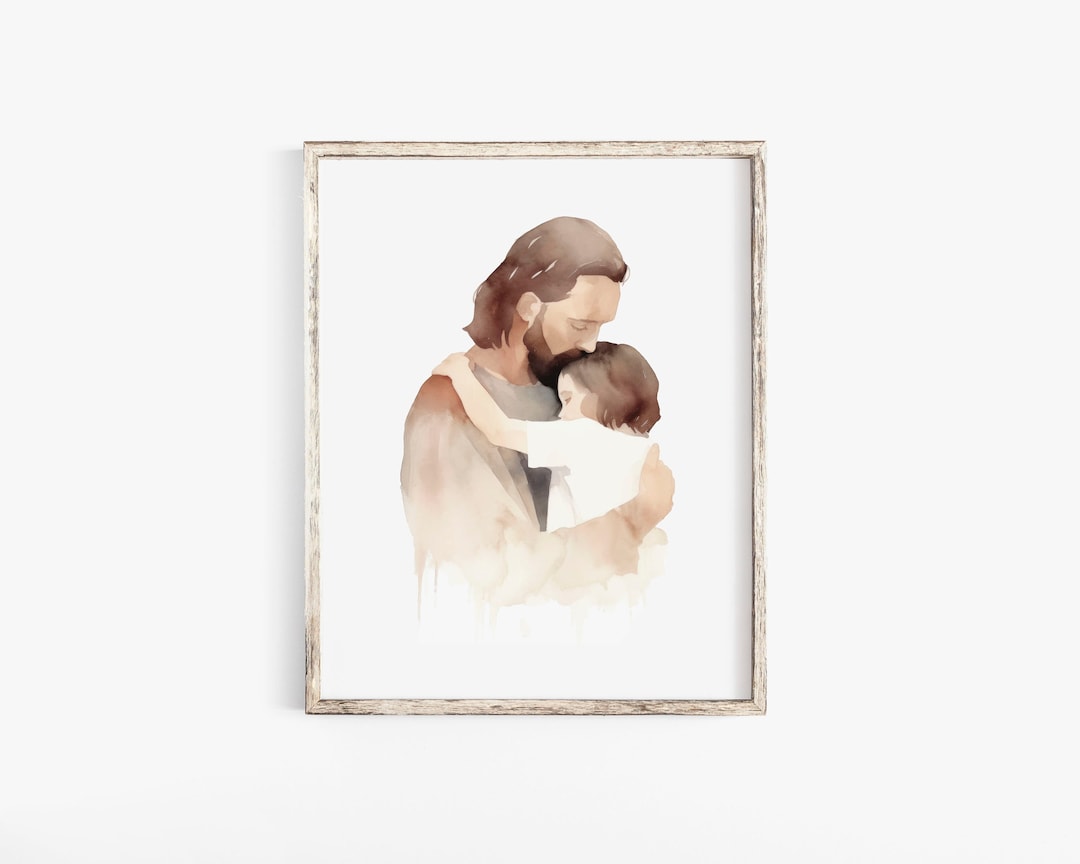 Christ's Embrace, Jesus Portrait, Digital Print - Etsy